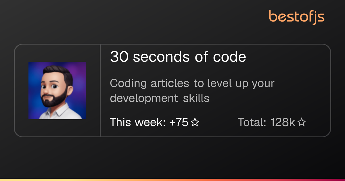 Best of JS • 30 seconds of code