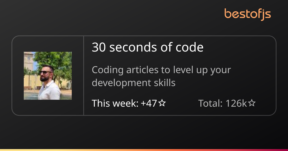 Best of JS • 30 seconds of code