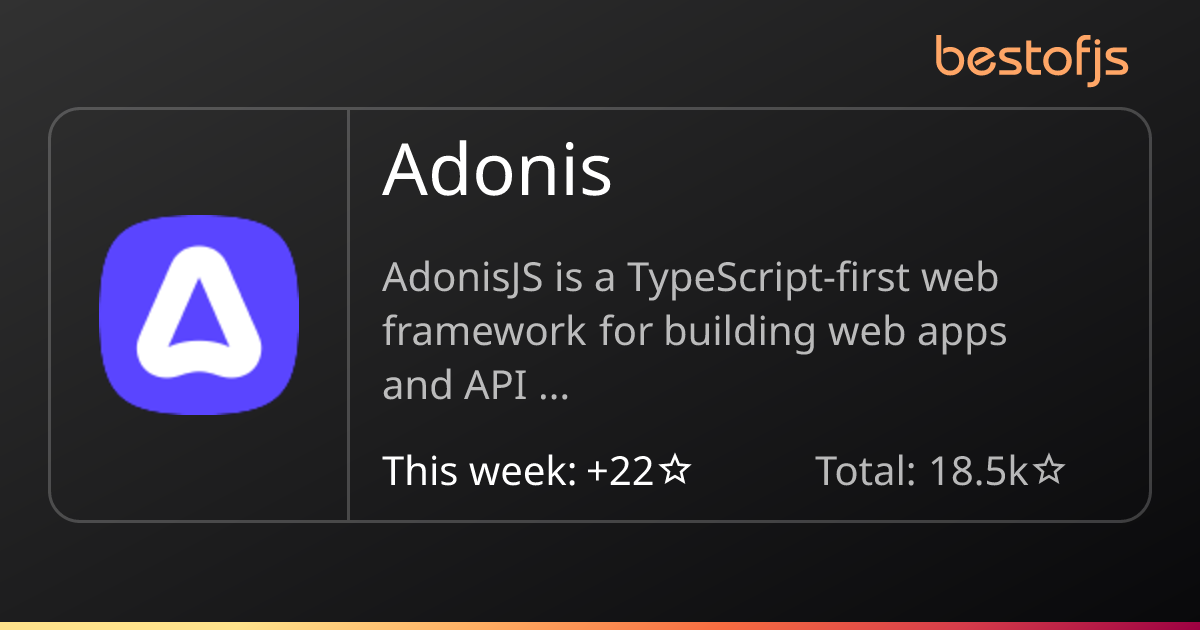 Best of JS • Adonis