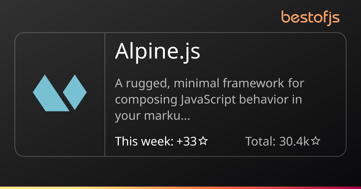 Best of JS • Alpine.js Best of JS • Alpine.js