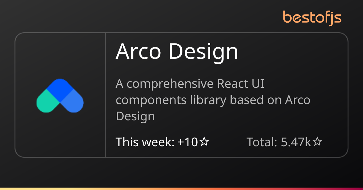 Best of JS • Arco Design