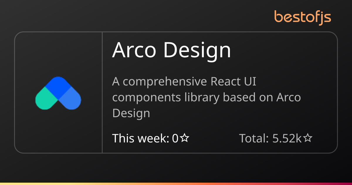 Best of JS • Arco Design