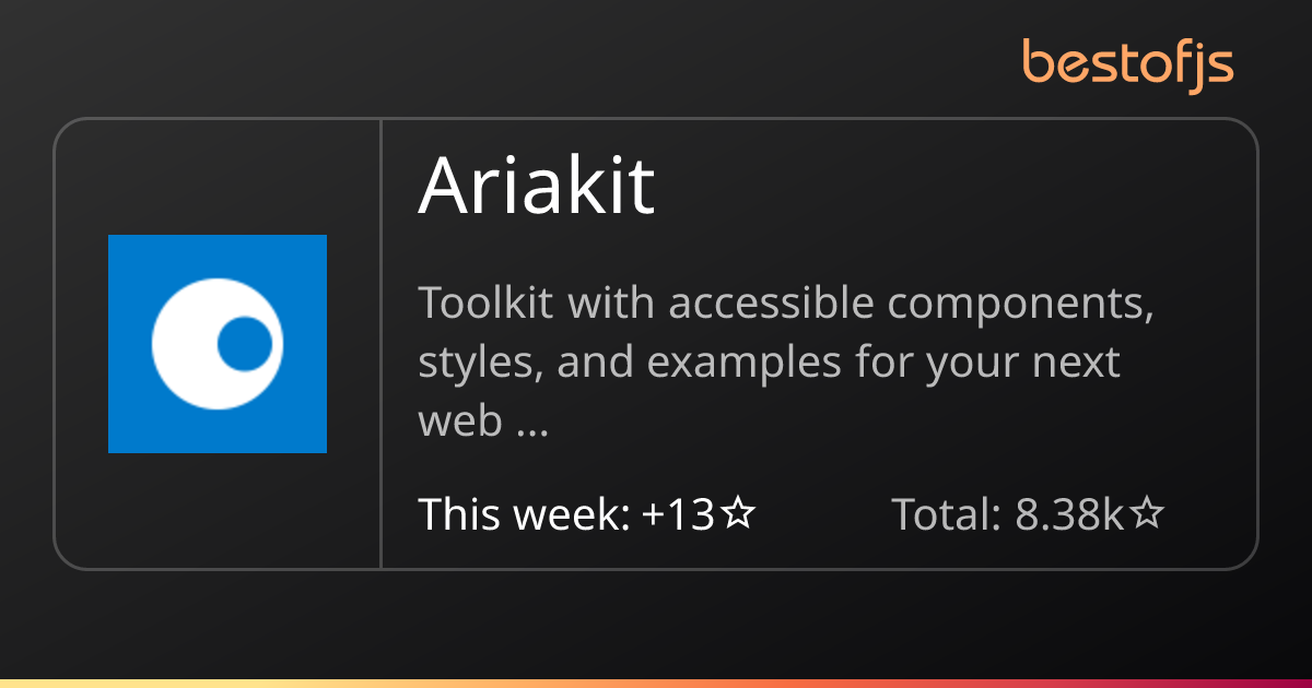 Best Of Js • Ariakit 