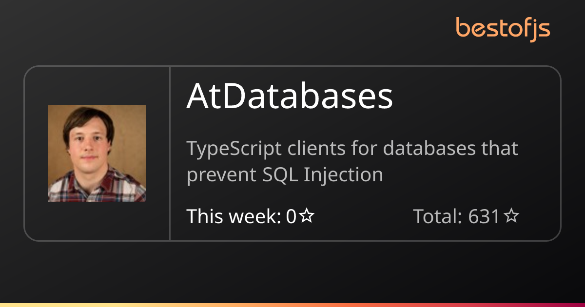 Best of JS • AtDatabases