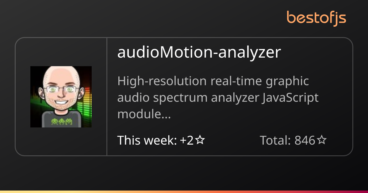 Best of JS • audioMotion-analyzer