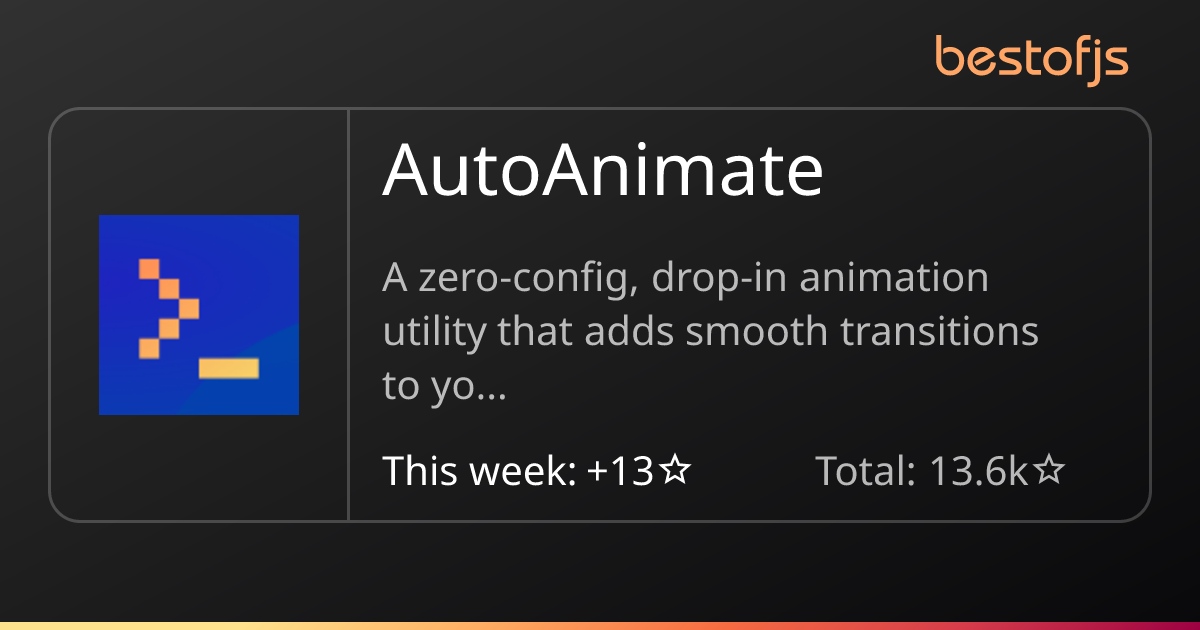 Best of JS • AutoAnimate