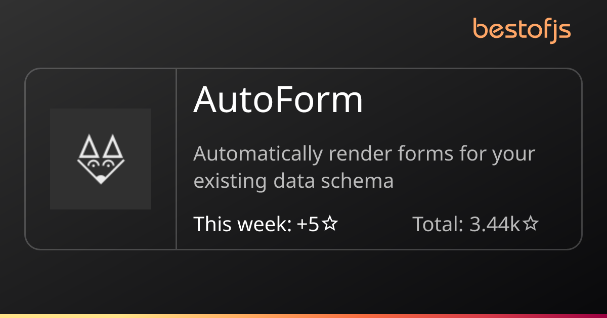 Best of JS • AutoForm