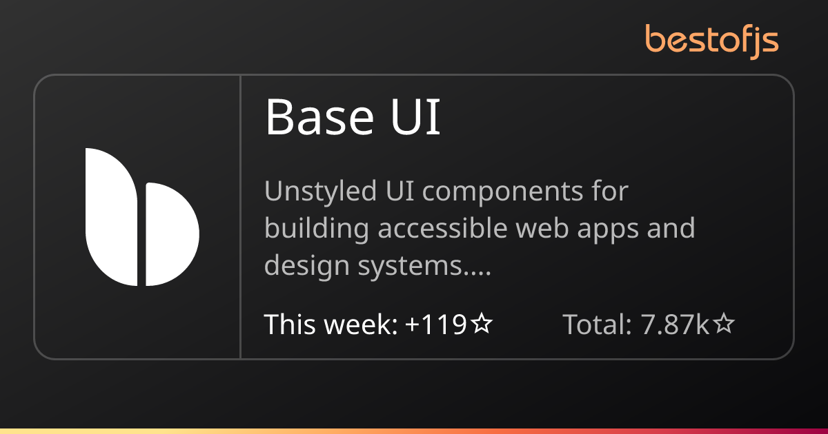 Best of JS • Base UI