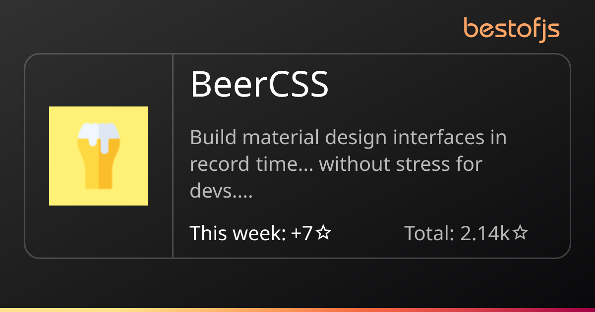 Best of JS • BeerCSS