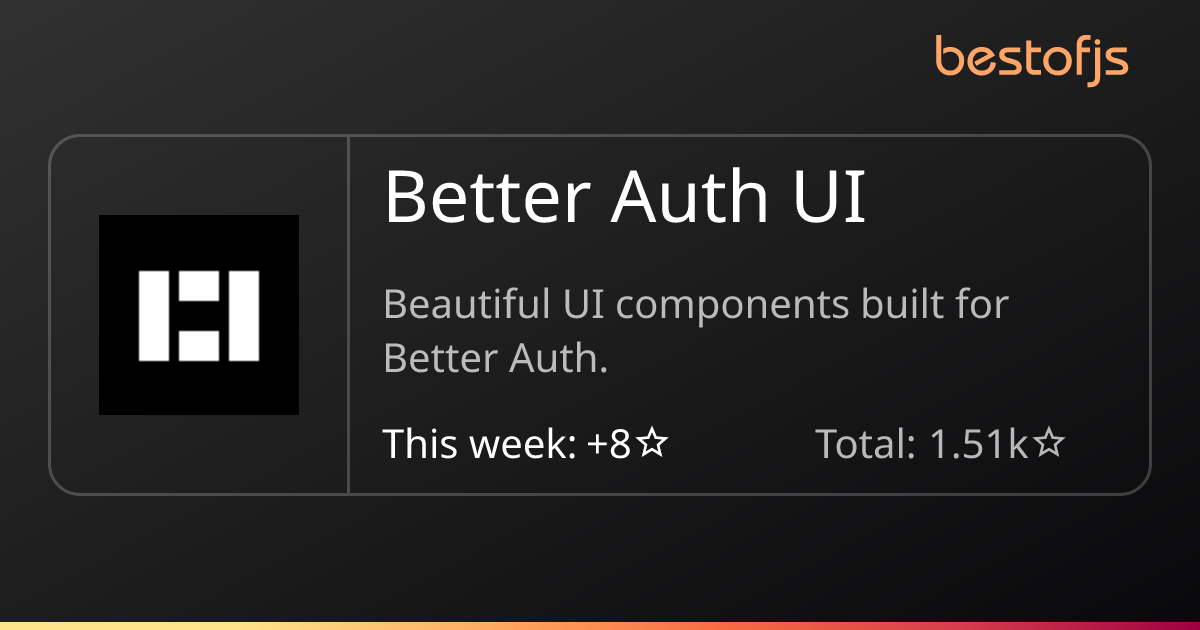 Best of JS • Better Auth UI
