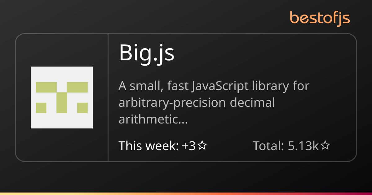 Best of JS • Big.js