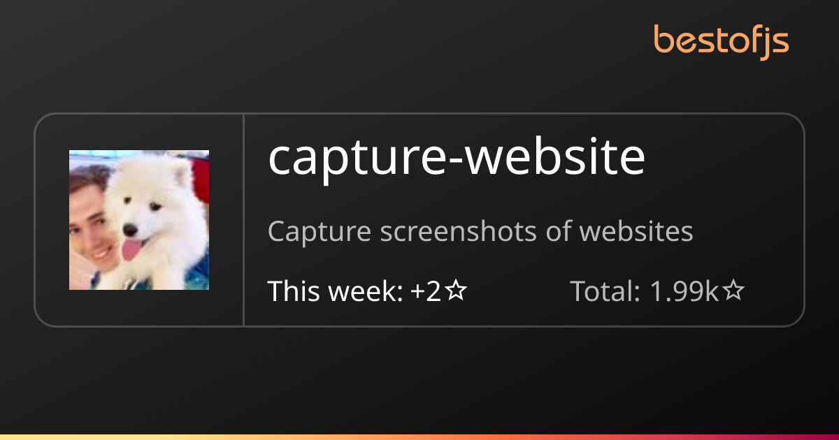 Best of JS • capture-website