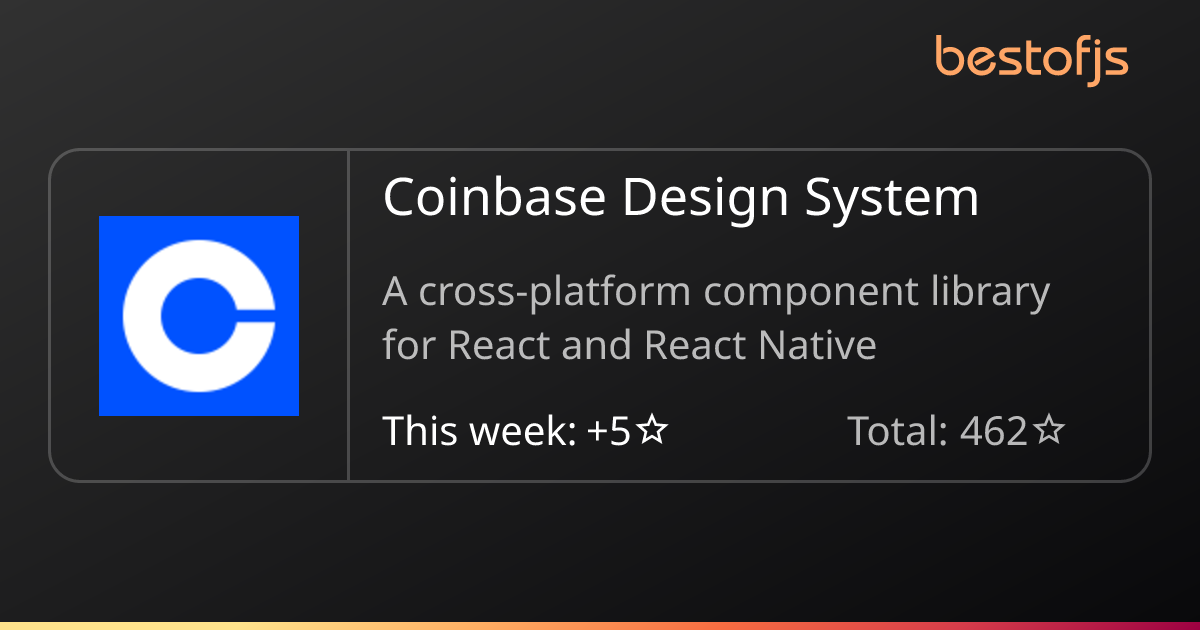 Best of JS • Coinbase Design System