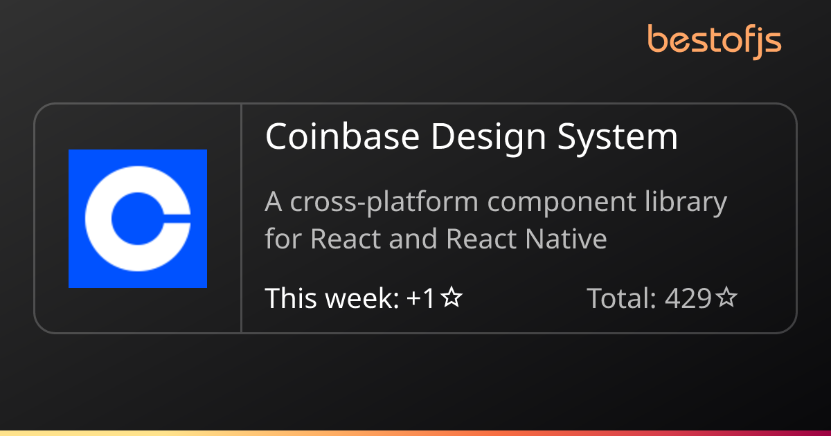 Best of JS • Coinbase Design System