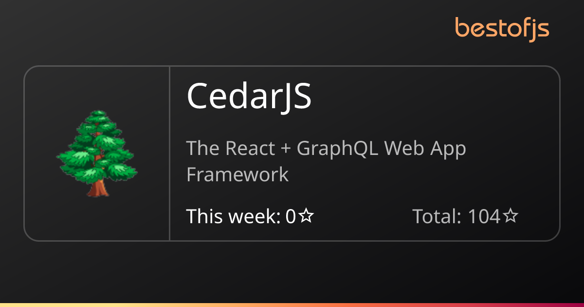 Best of JS • CedarJS