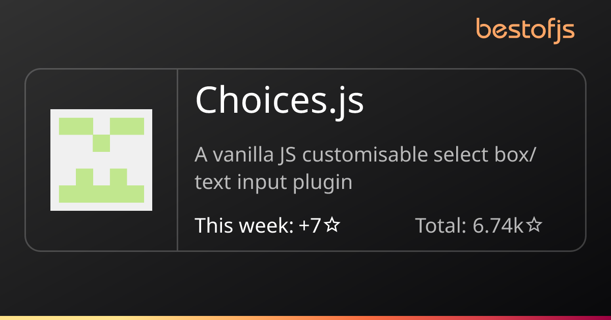 Best of JS • Choices.js