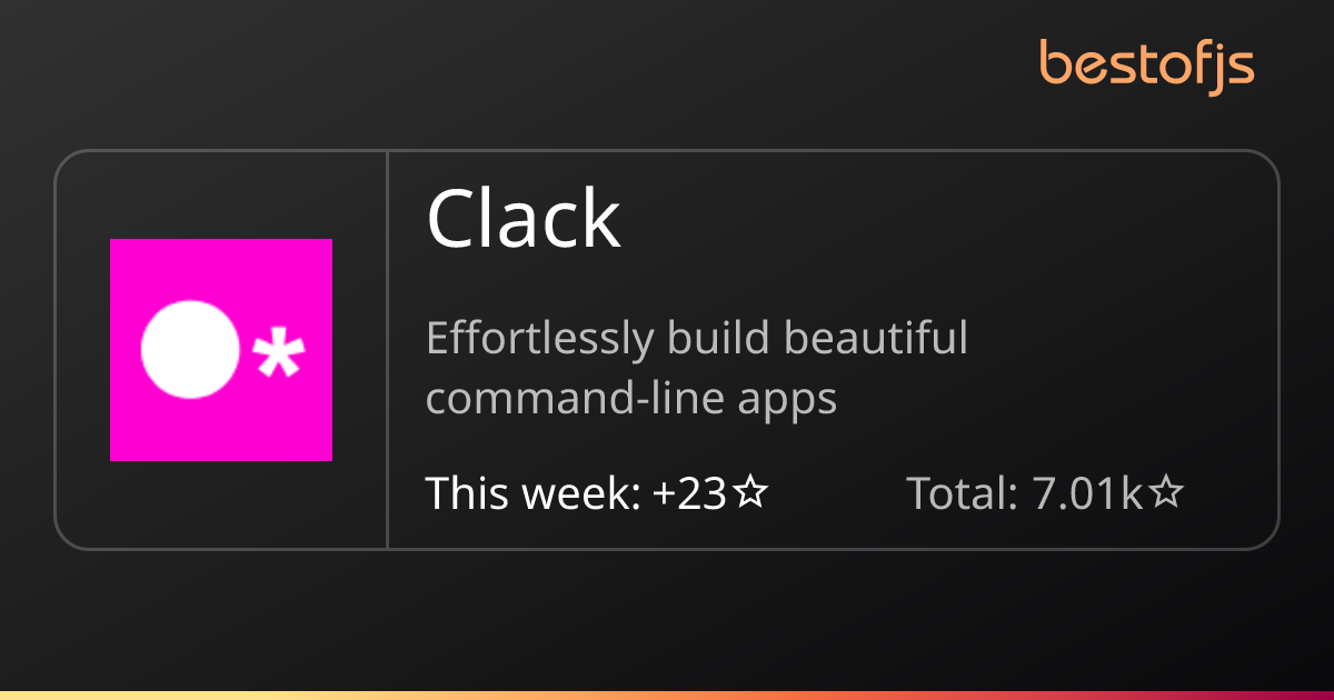 Best of JS • Clack