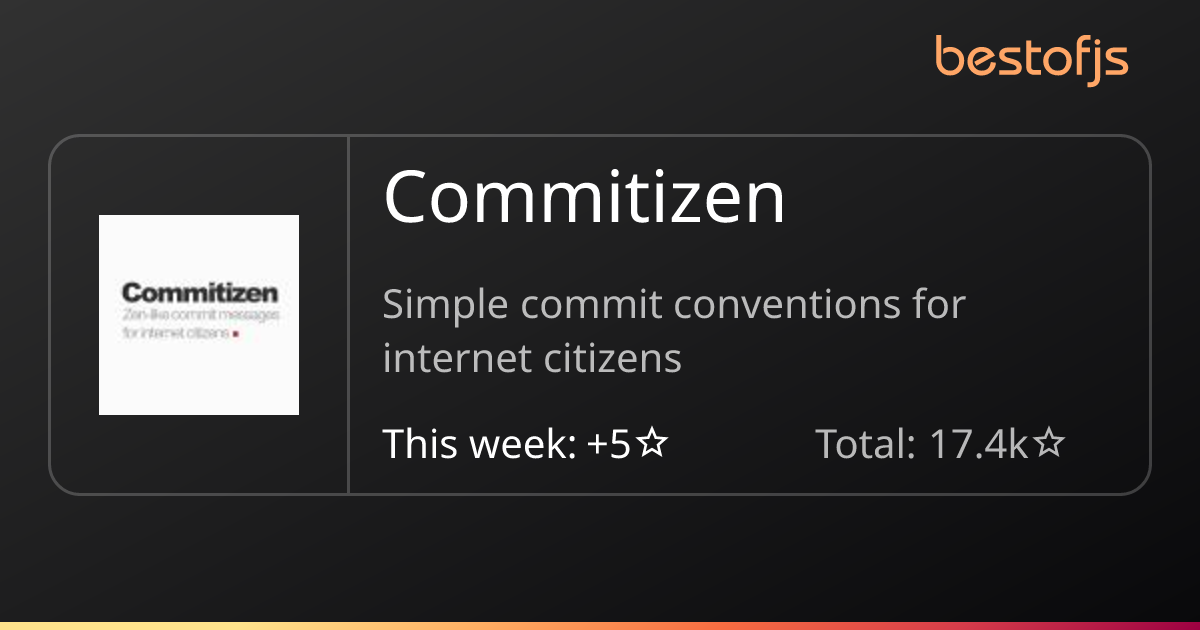 Best of JS • Commitizen