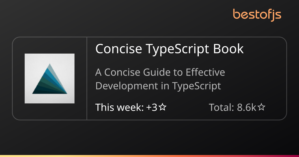 Best Of Js • Concise Typescript Book