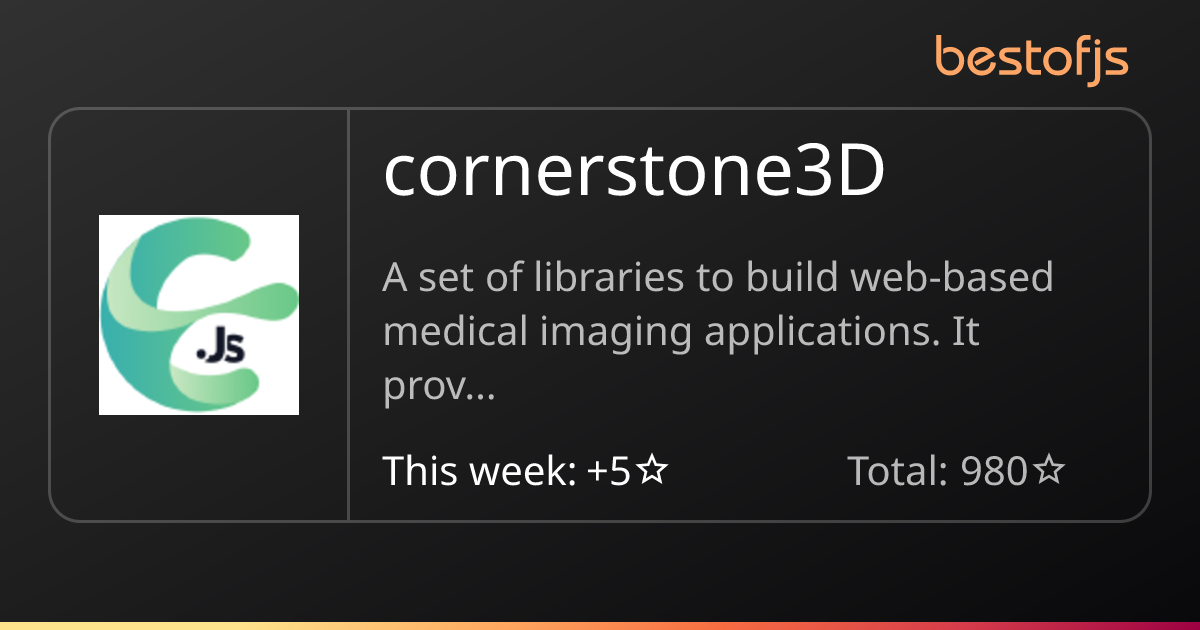 Best of JS • cornerstone3D