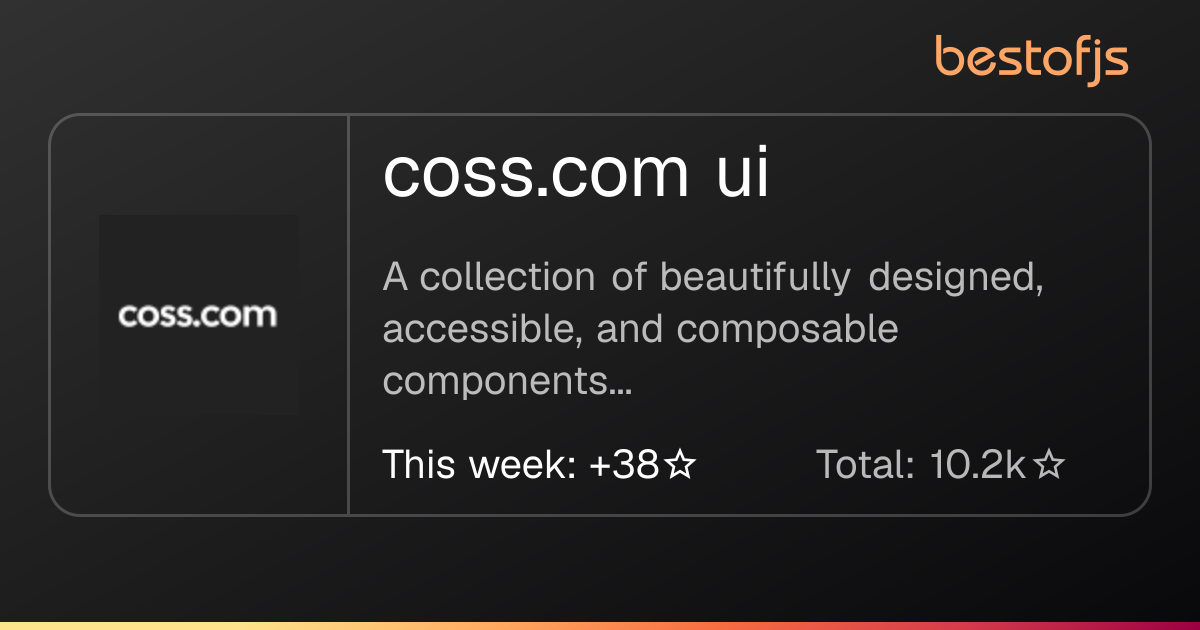 Best of JS • coss.com ui