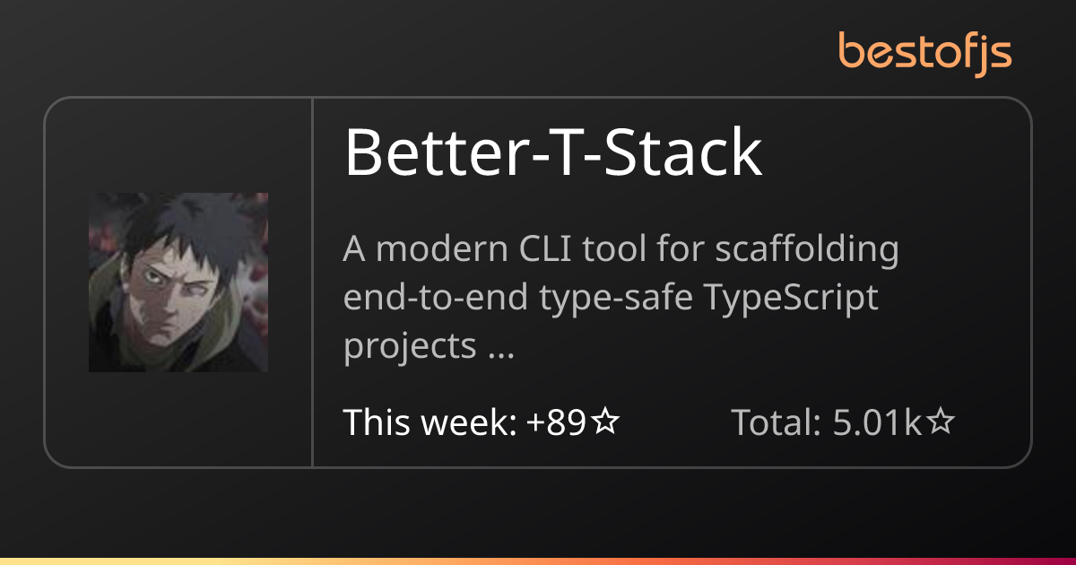 Best of JS • Better-T-Stack