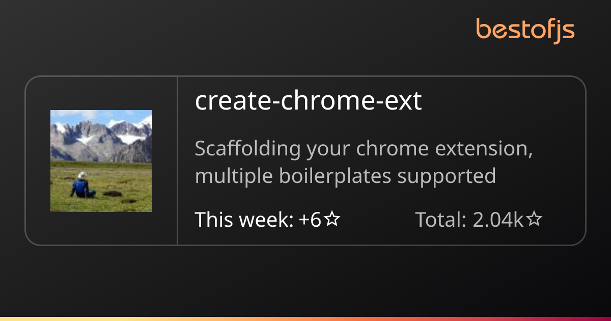 Best of JS • create-chrome-ext