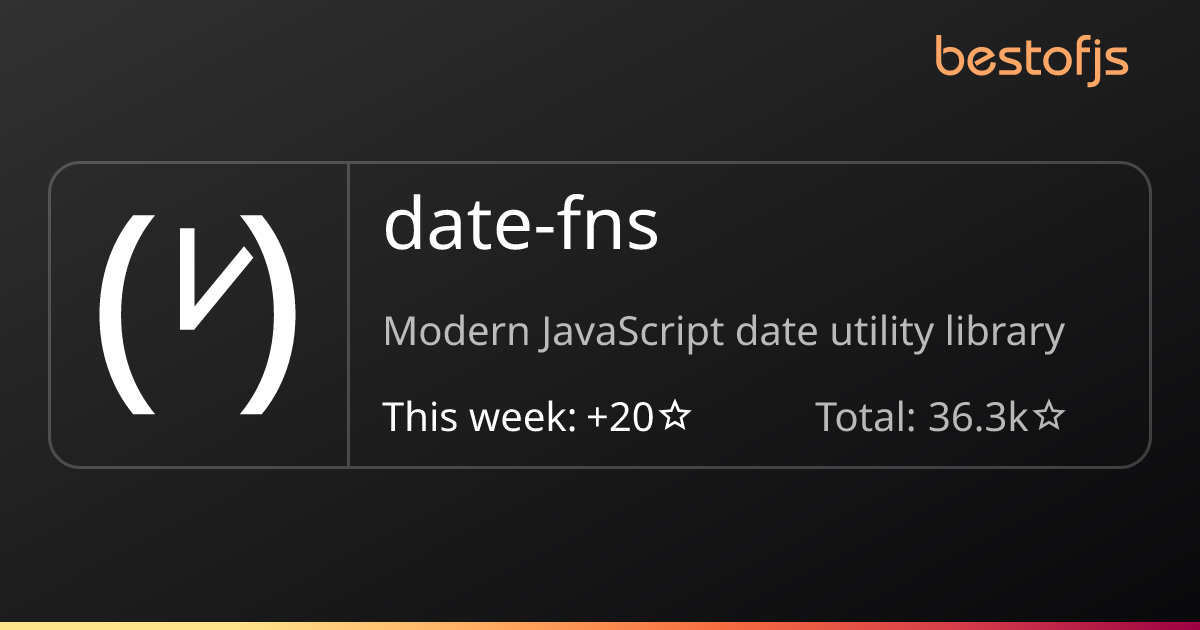 Best of JS • date-fns