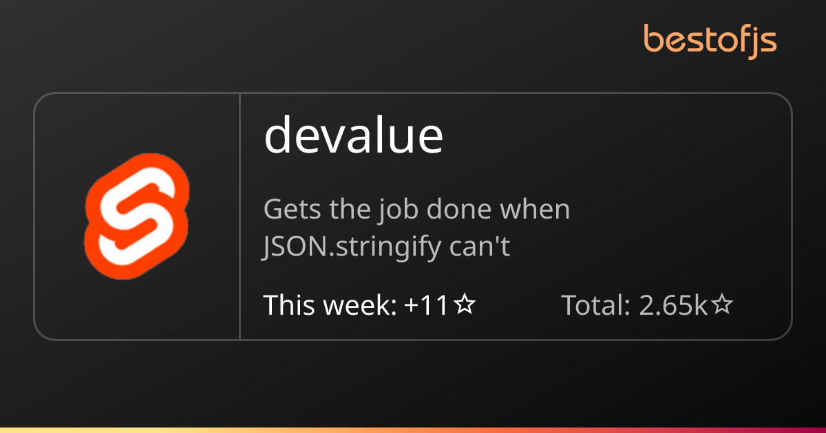 Best of JS • devalue