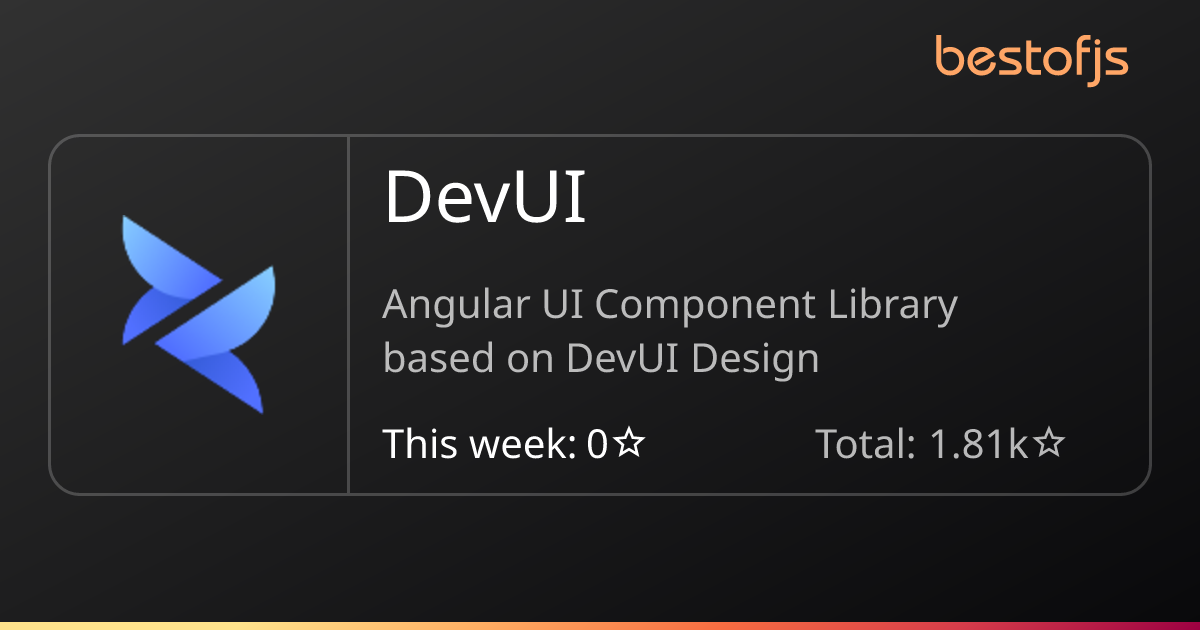 Best of JS • DevUI