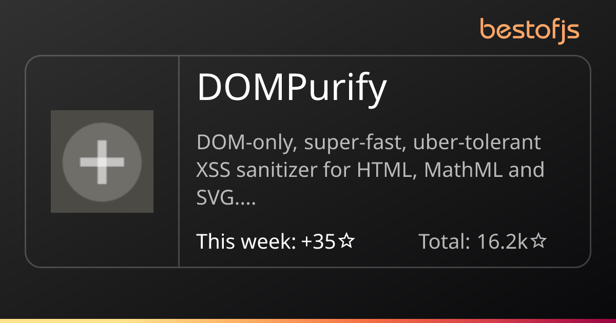 Best of JS • DOMPurify