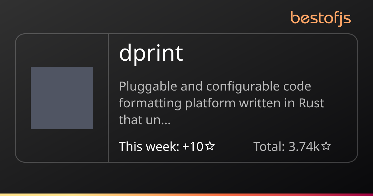 Best of JS • dprint