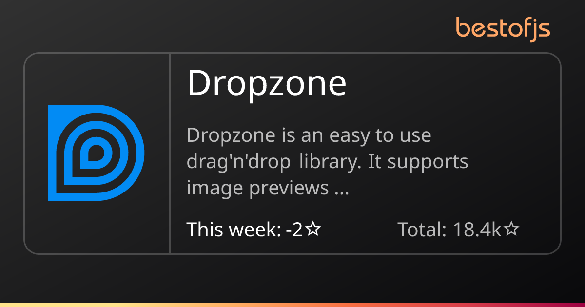 Best of JS • Dropzone