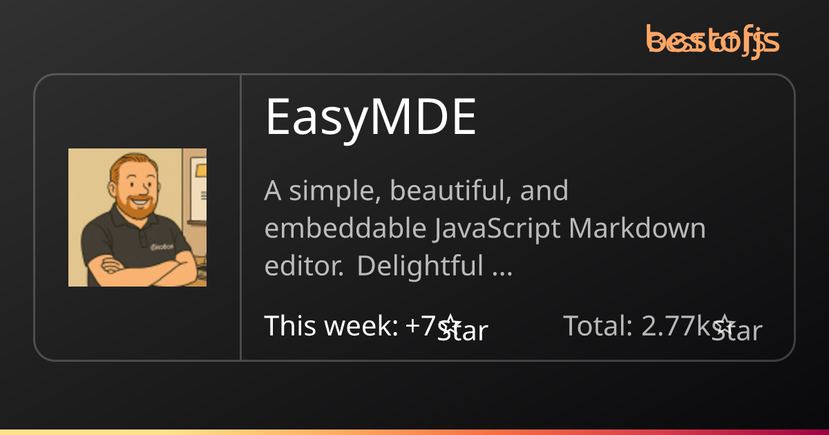 Best of JS • EasyMDE Best of JS • EasyMDE