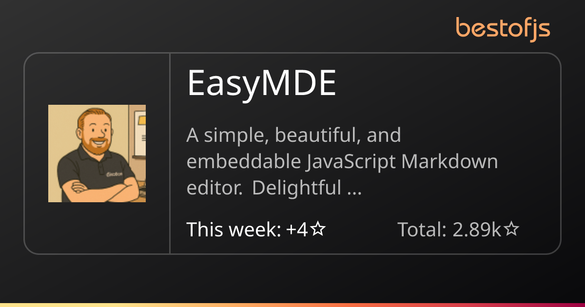 Best of JS • EasyMDE