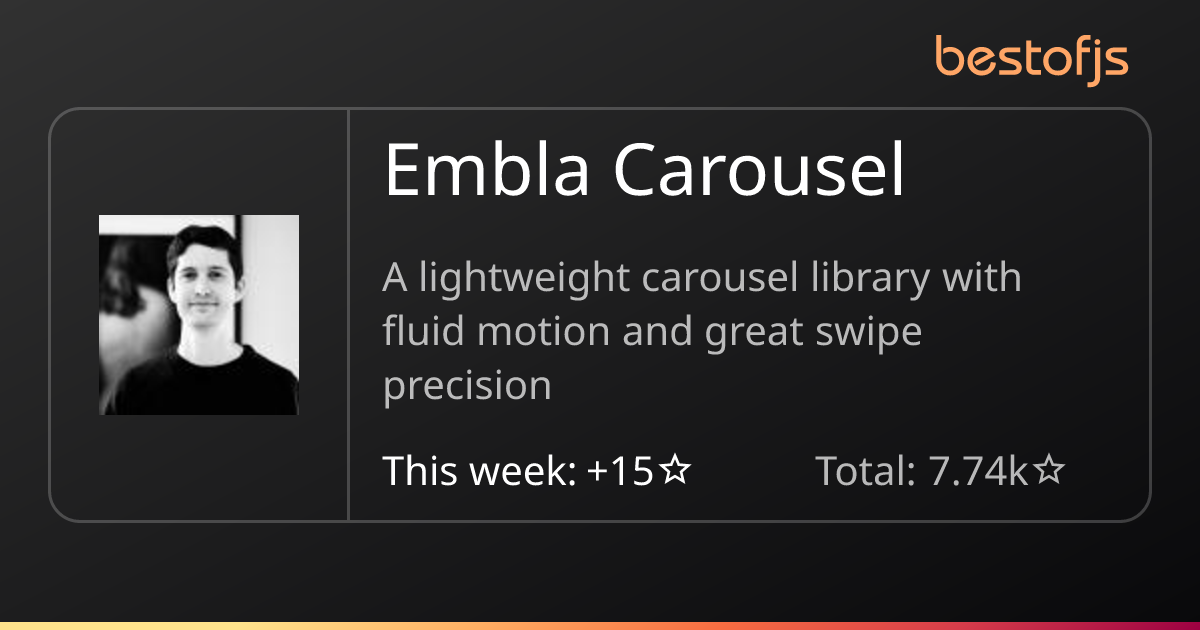 Best of JS • Embla Carousel