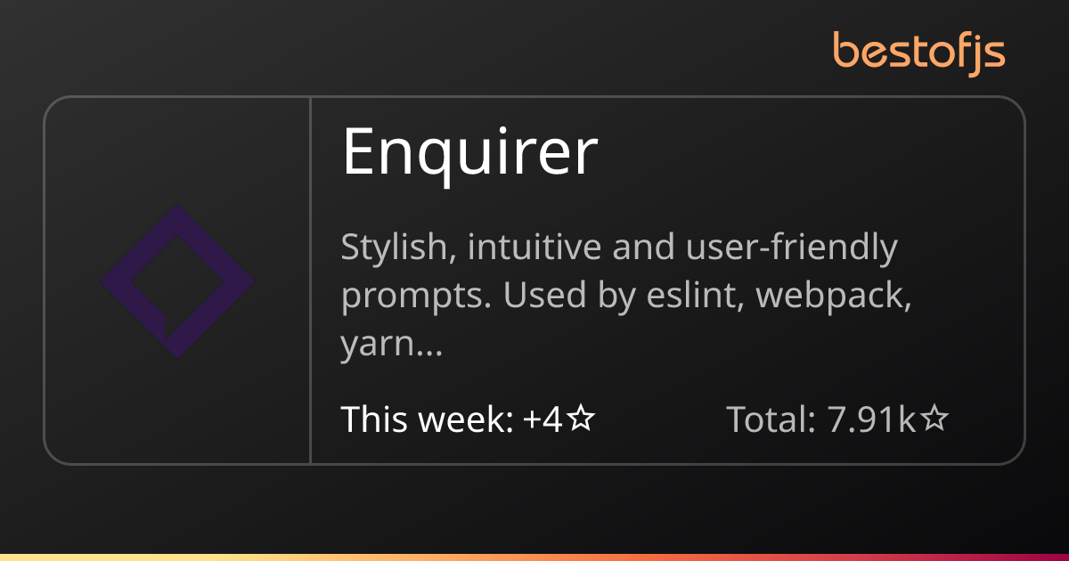 Best of JS • Enquirer