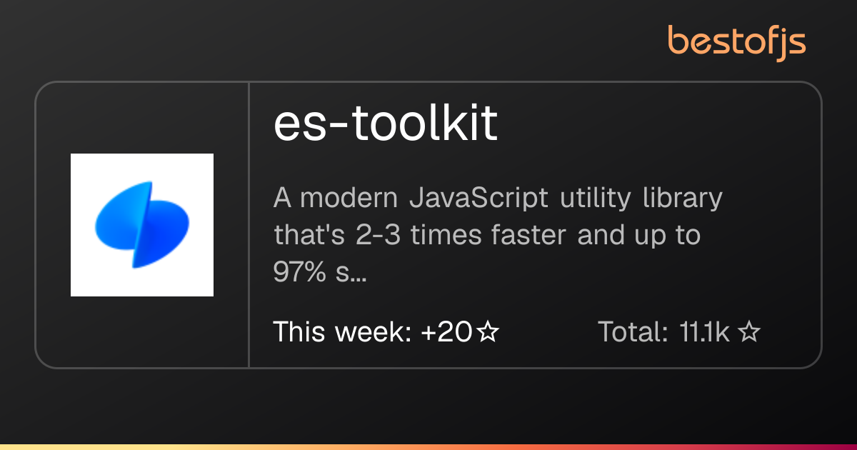 Best of JS • es-toolkit