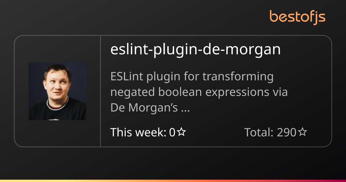 Best of JS • eslint-plugin-de-morgan
