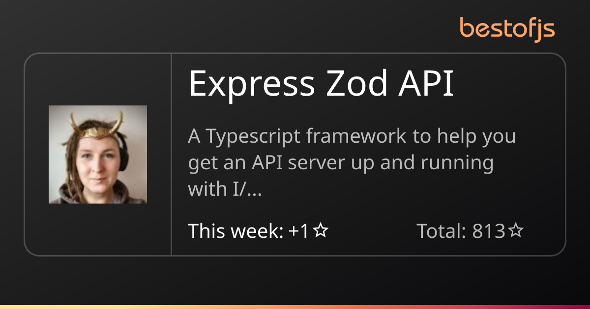 Best of JS • Express Zod API