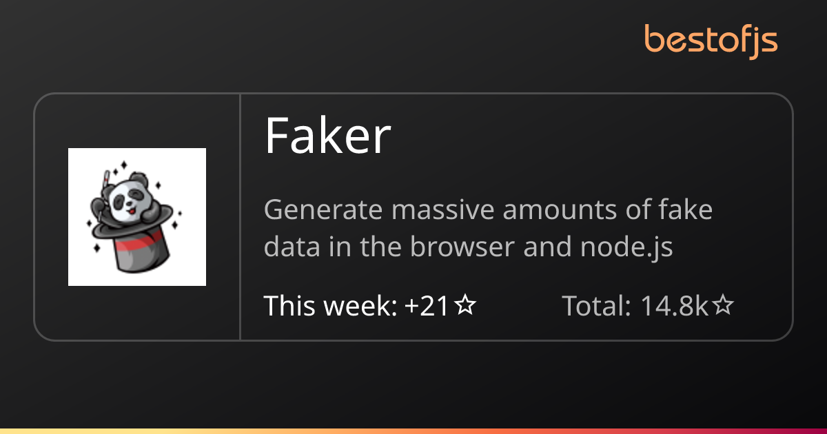 Best of JS • Faker