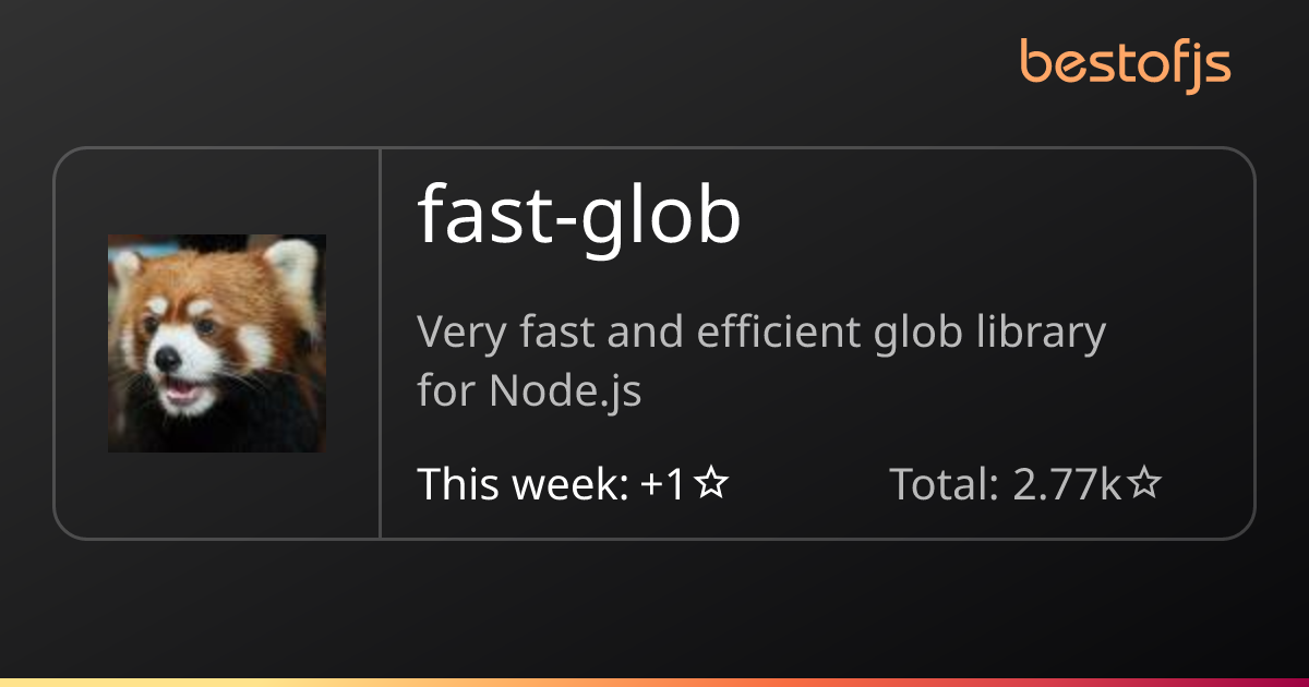 Best of JS • fast-glob
