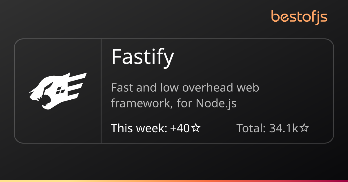 Best of JS • Fastify Best of JS • Fastify