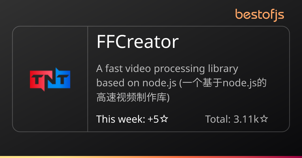 Best of JS • FFCreator