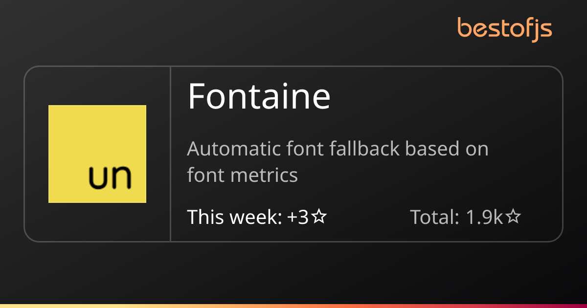 Best of JS • Fontaine