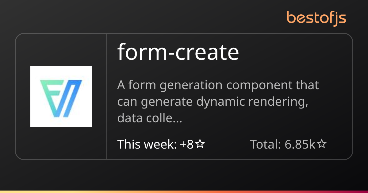 Best of JS • form-create