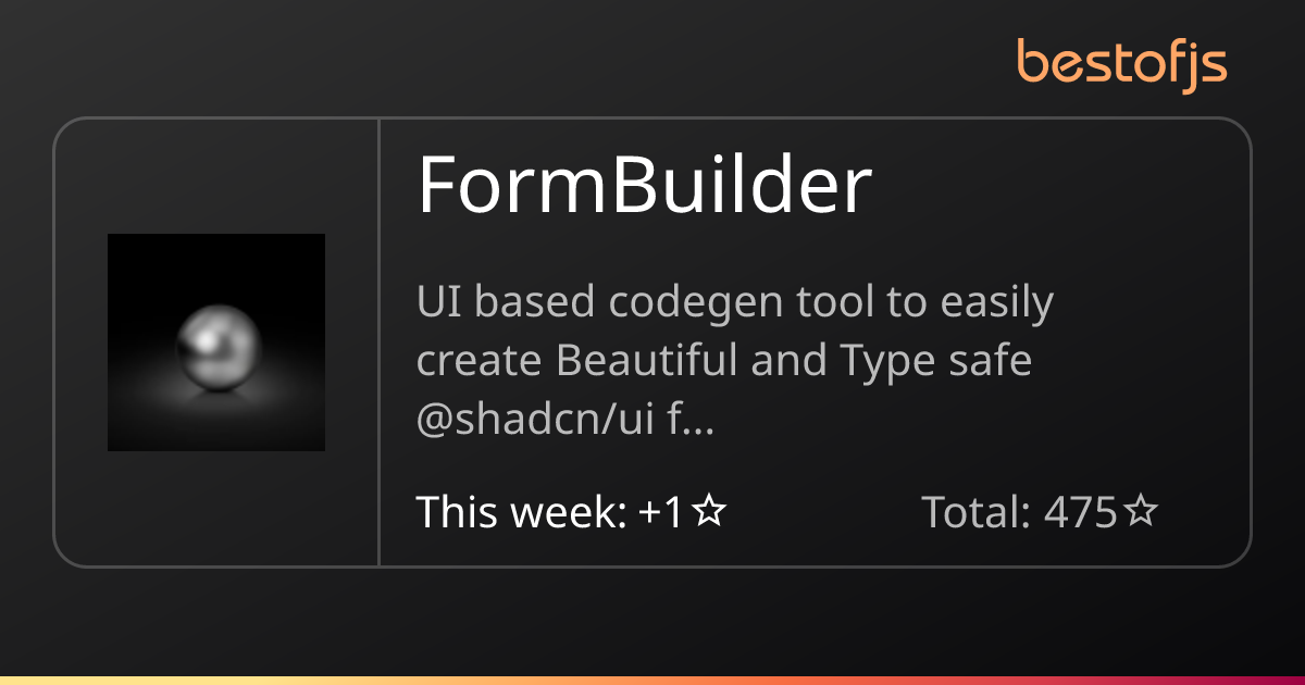 Best of JS • FormBuilder