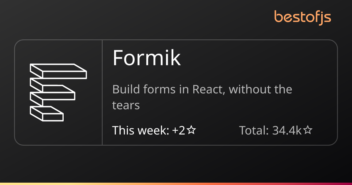 Best of JS • Formik