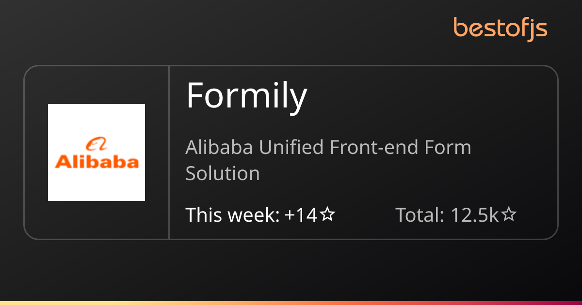 Best of JS • Formily