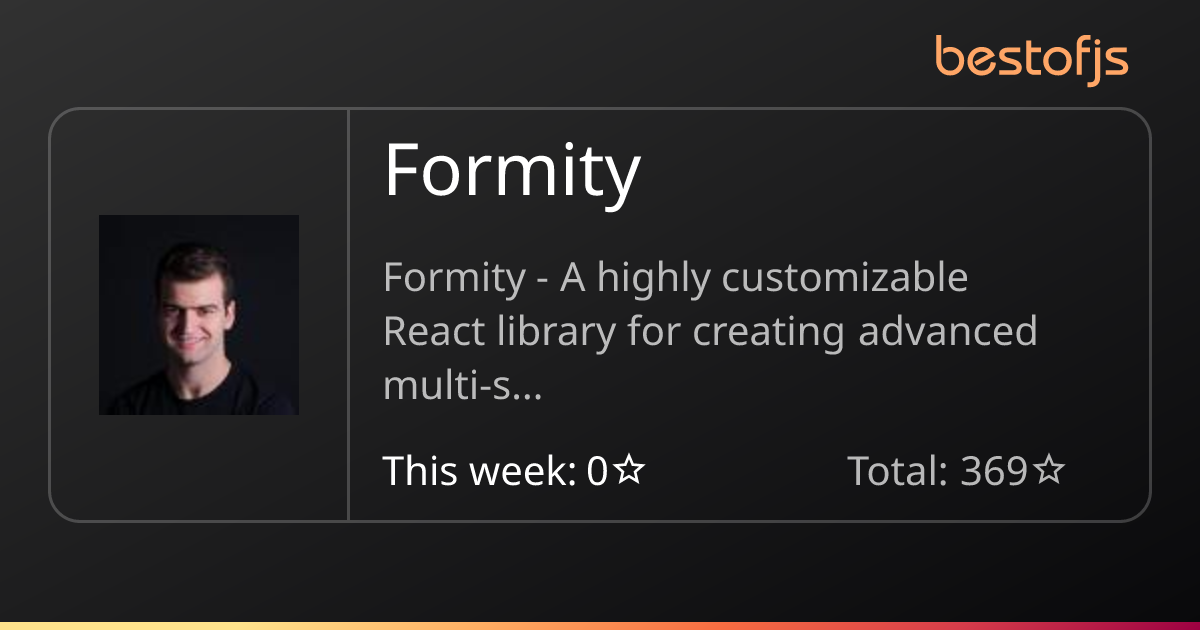 Best of JS • Formity